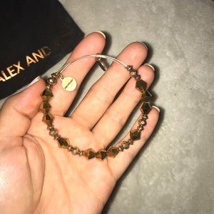 Alex and Ani | Jewelry | Alex And Ani Shiny Gold Beaded Bangle | Poshmark